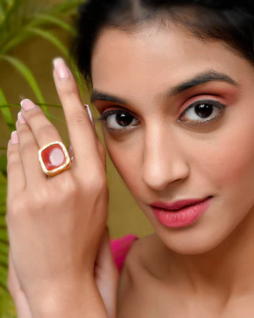 Discover the Finest Gold Plated Artificial Rings Online in India – DASTOOR